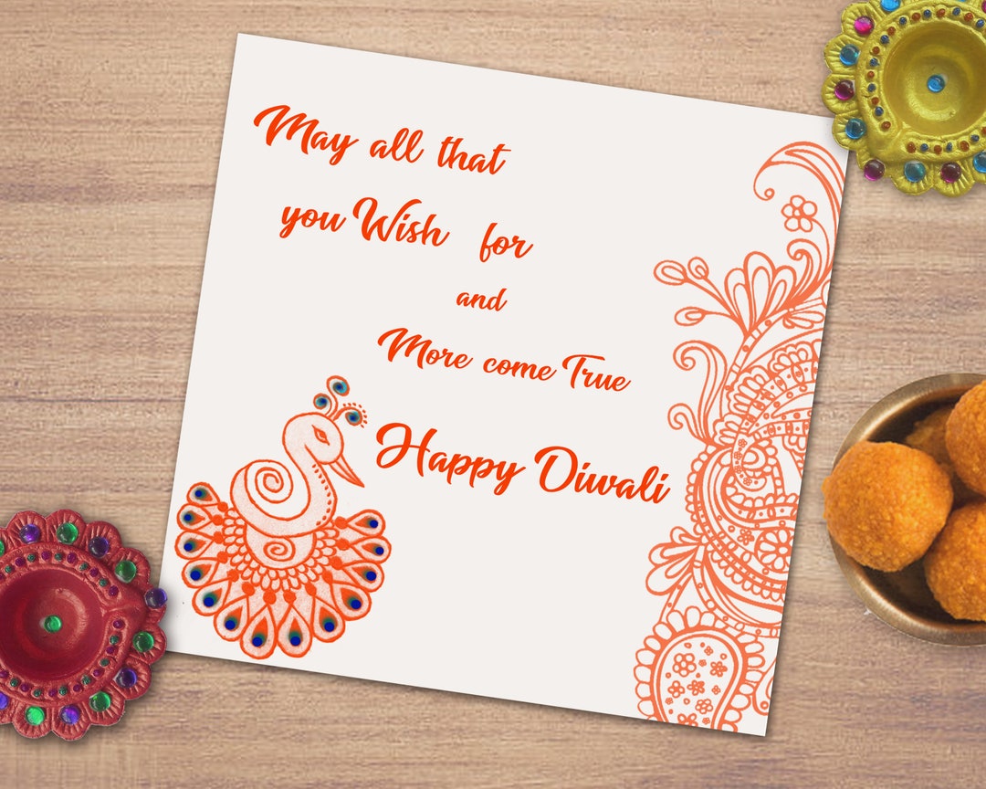 Happy Diwali Printable Greetings,diwali Cards, Indian Festival ...