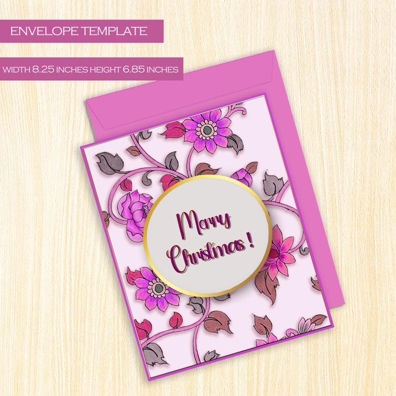 Printable Christmas and New Year Cards, Set of 2 Cards With 2 Envelope ...