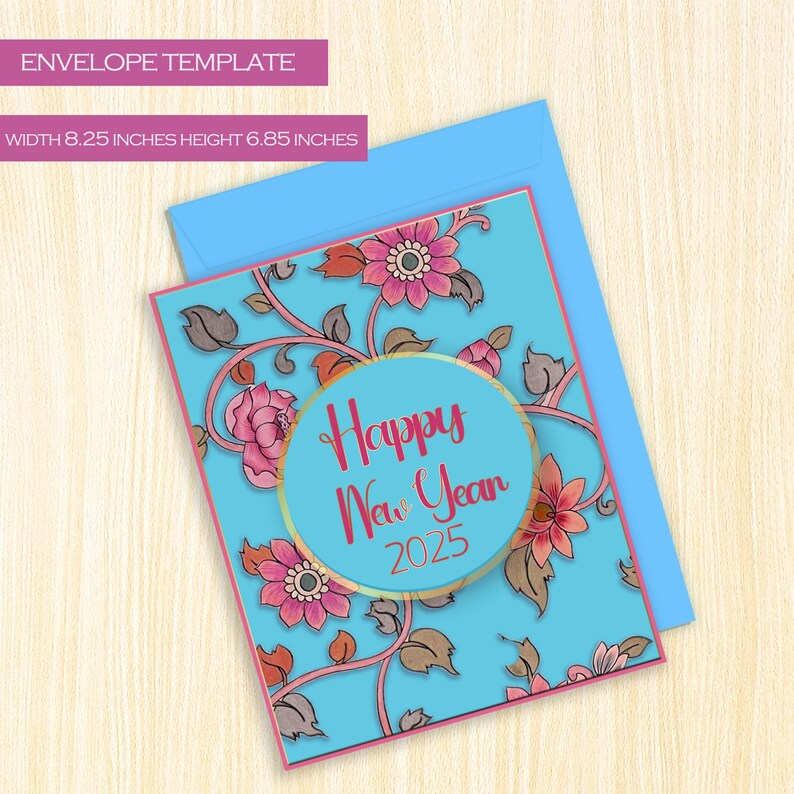 Printable Christmas and New Year Cards, Set of 2 Cards With 2 Envelope ...
