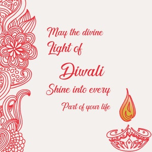 Buy Happy Diwali Greetings,printable Beautiful Diwali Wish, Diya Design ...