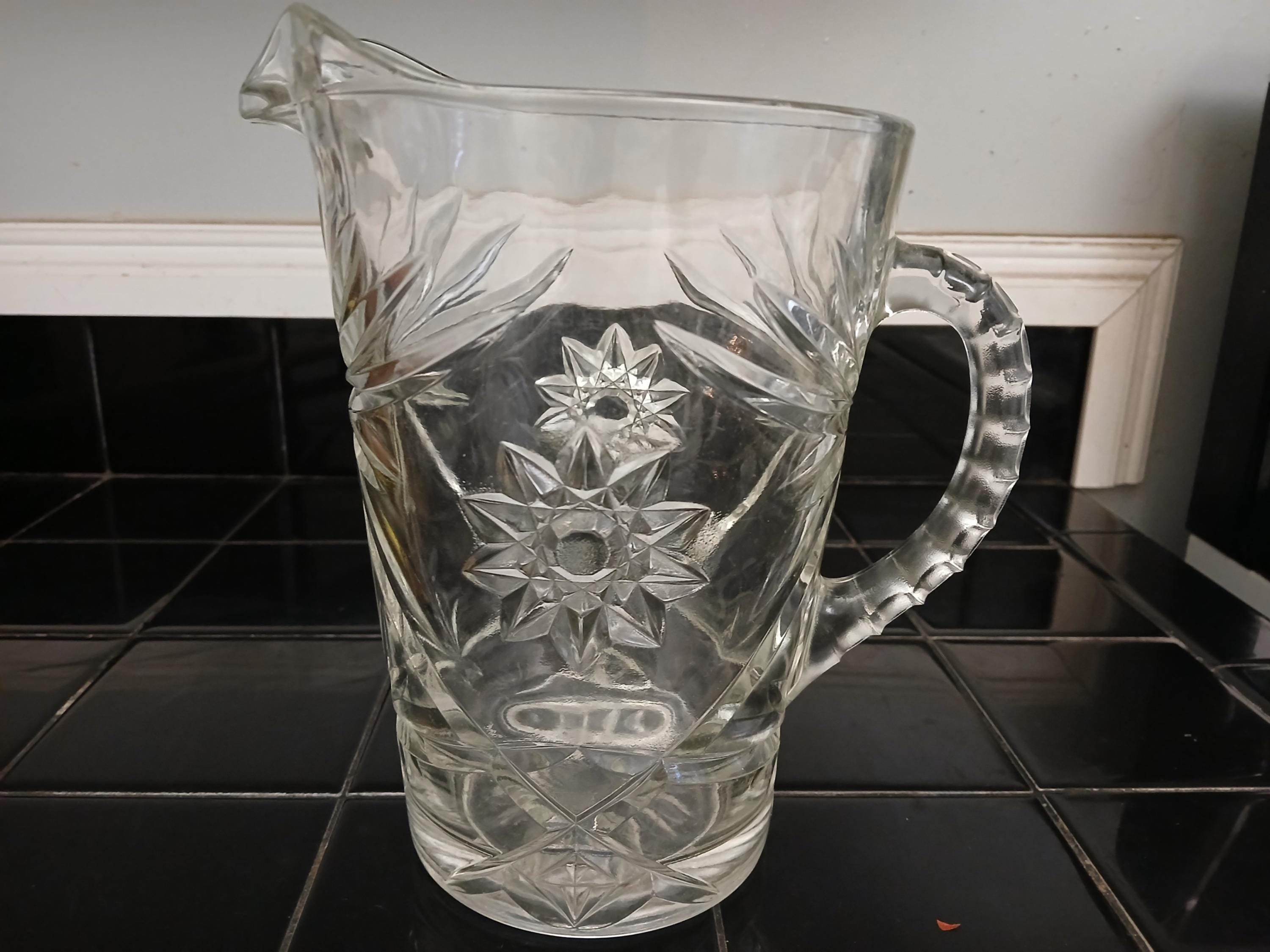 Vintage Anchor Hocking Star Prescut Star of David Clear Glass Large ...
