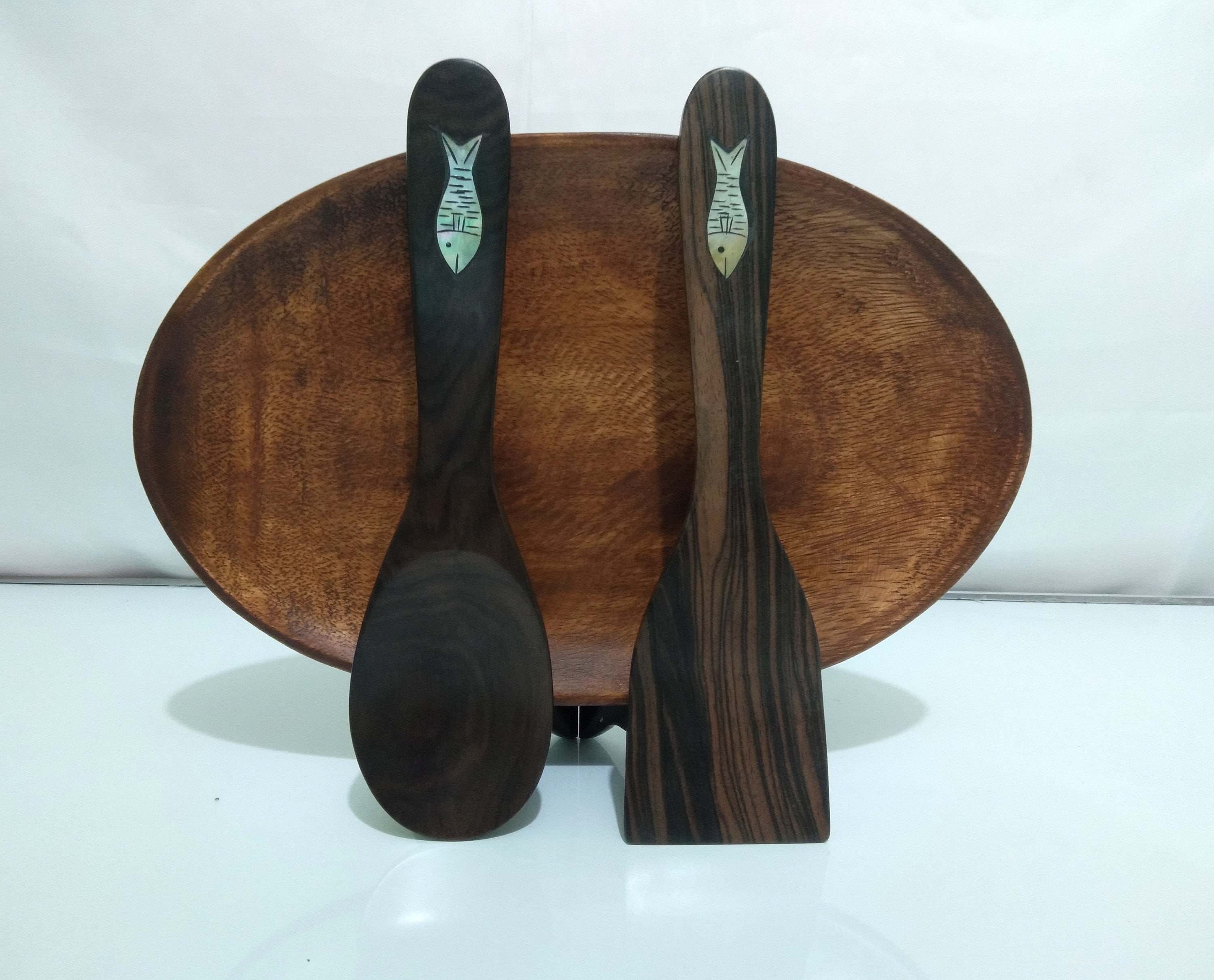 Kamagong Spatula and Spoon Pair Made in Philippines Kitchen | Etsy