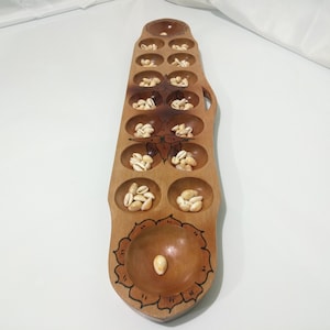 Premium Sungka Game Board With Shells, Sungkaan Wooden Board Made in ...