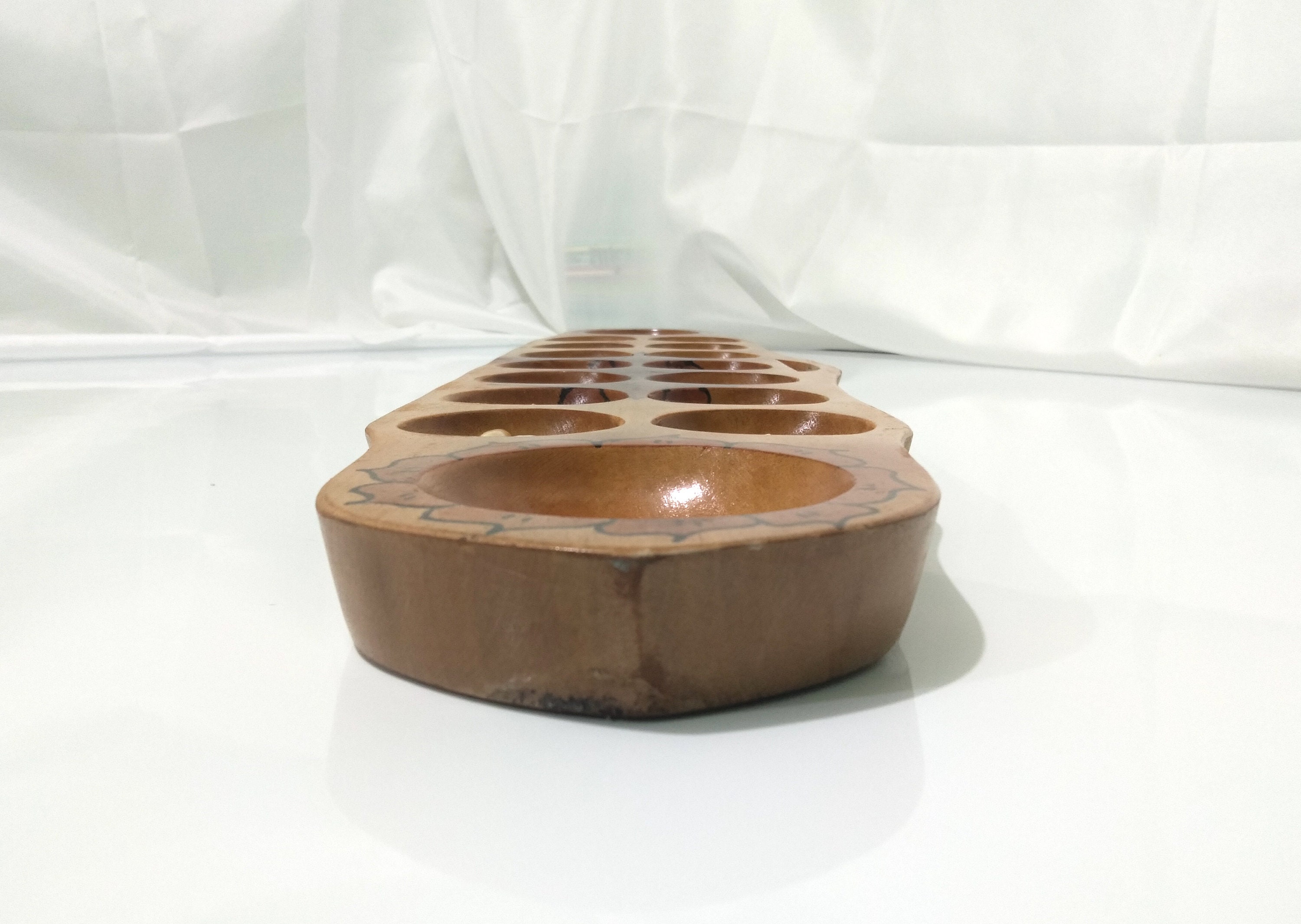 Premium Sungka Game Board With Shells, Sungkaan Wooden Board Made in ...