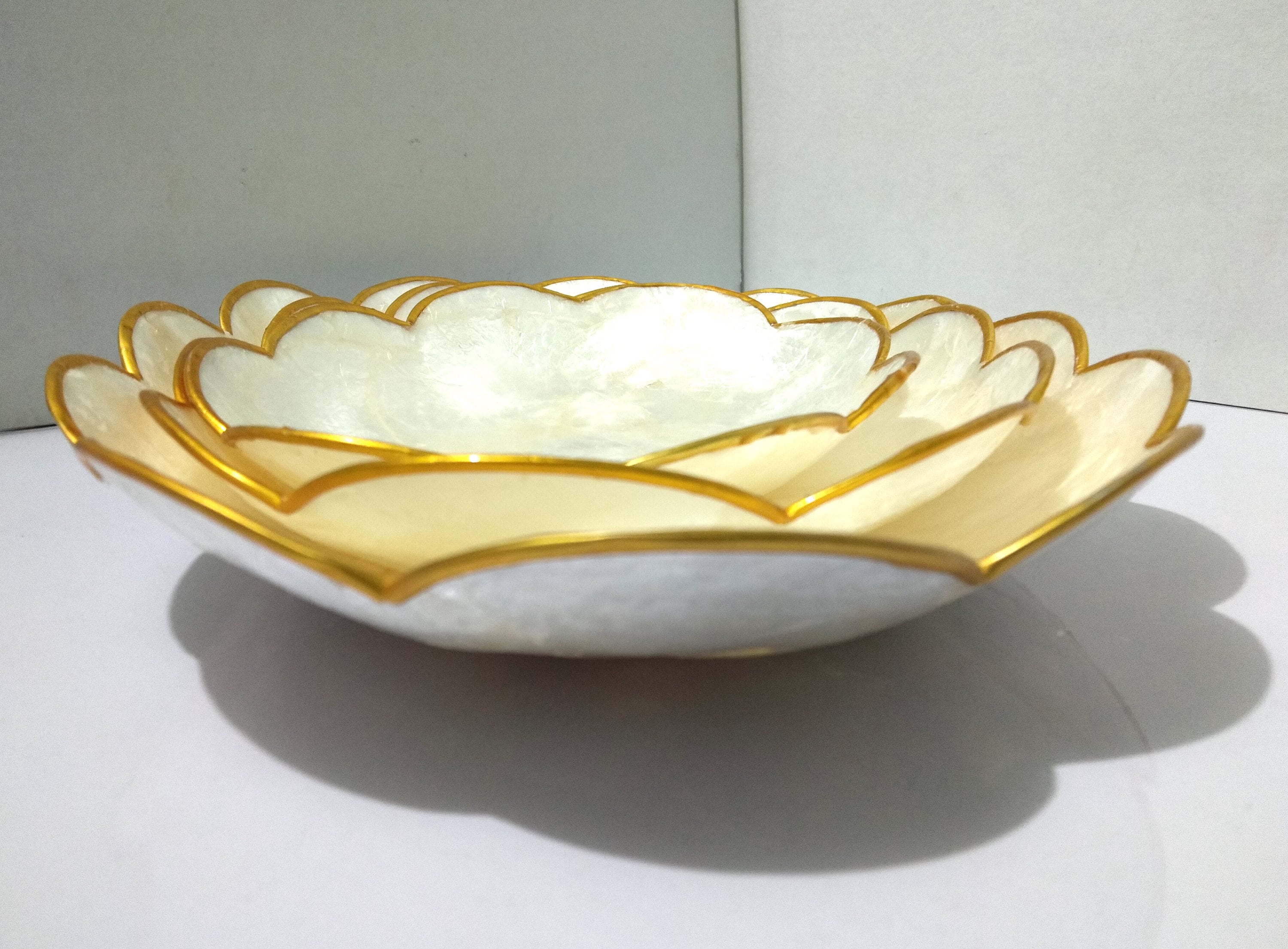 Oblong-shaped Capiz Shell Plate Set Made in Philippines | Etsy