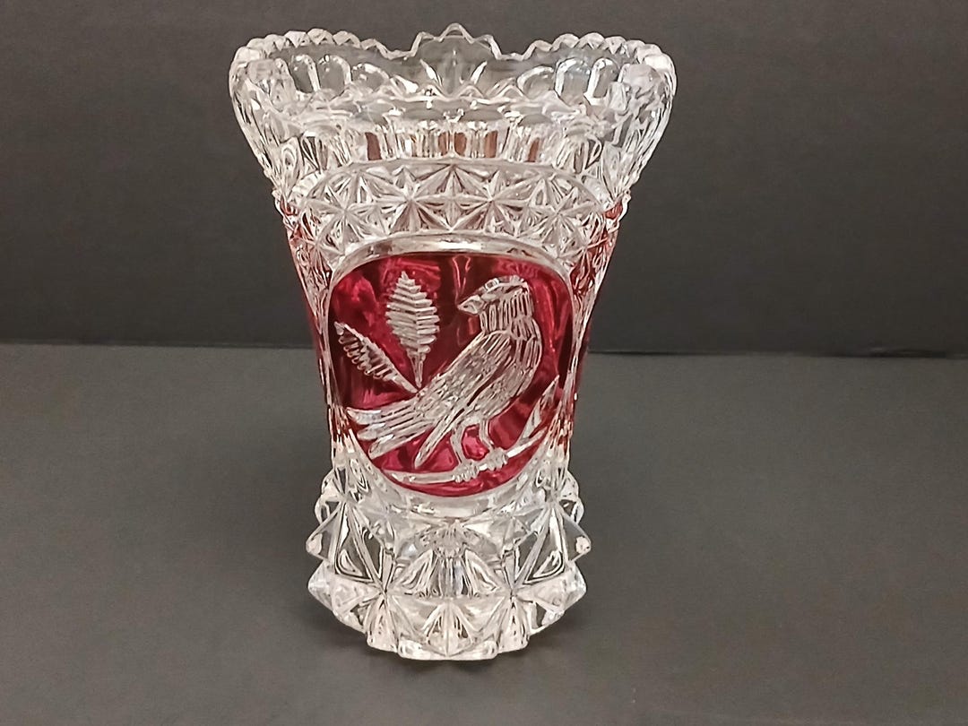 Vintage 1960s Hofbauer Byrdes Red Bird Lead Crystal Collection ...