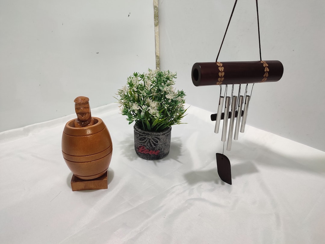 6in Barrel Man and Bamboo Wind Chime Bundle Set Made in Philippines ...