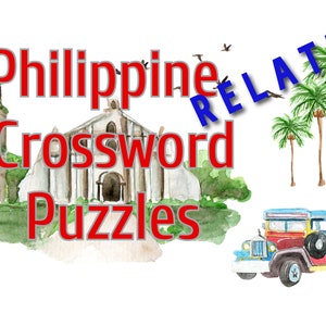 Philippine Related Crossword Puzzles Set of 5 Series 2, Filipino ...