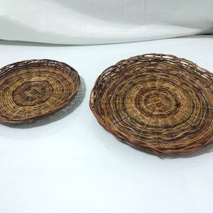 Premium Woven Nito Rattan Plates Made in Philippines 2-pieces | Etsy