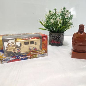 Gold Edition Philippine Jeepney Die-cast Metal Toy and Small Barrel Man ...