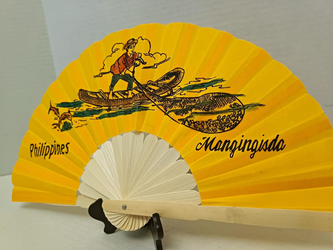 Handheld Foldable Fan With Mangingisda Print Made in Philippines Free ...