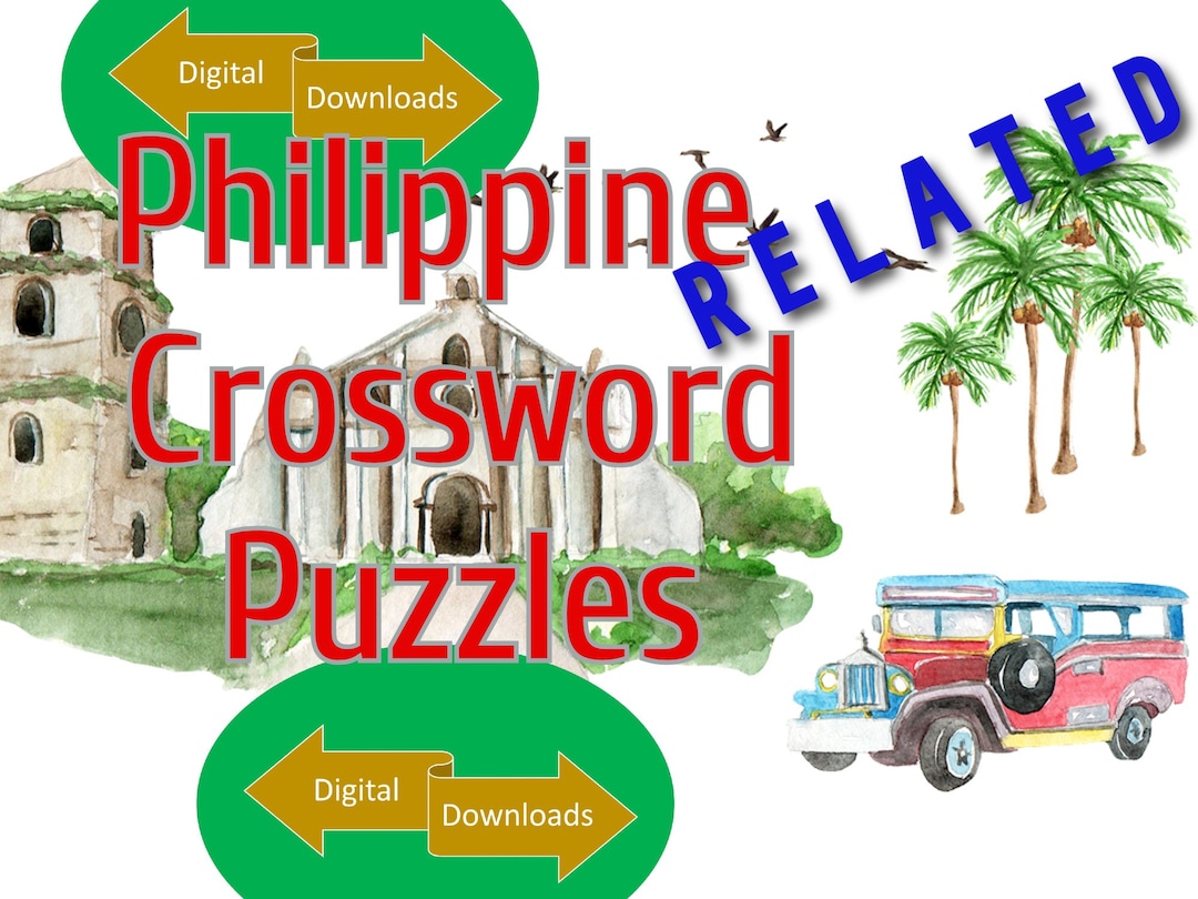 Philippine Related Crossword Puzzles Set of 5 - Series 1, Filipino ...