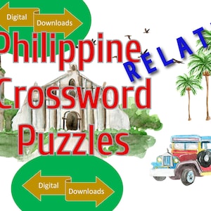 Philippine Related Crossword Puzzles Set of 5 - Series 1, Filipino ...