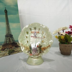 Capiz Desk Clock Made in Philippines, Filipino Home Decoration, Unique ...