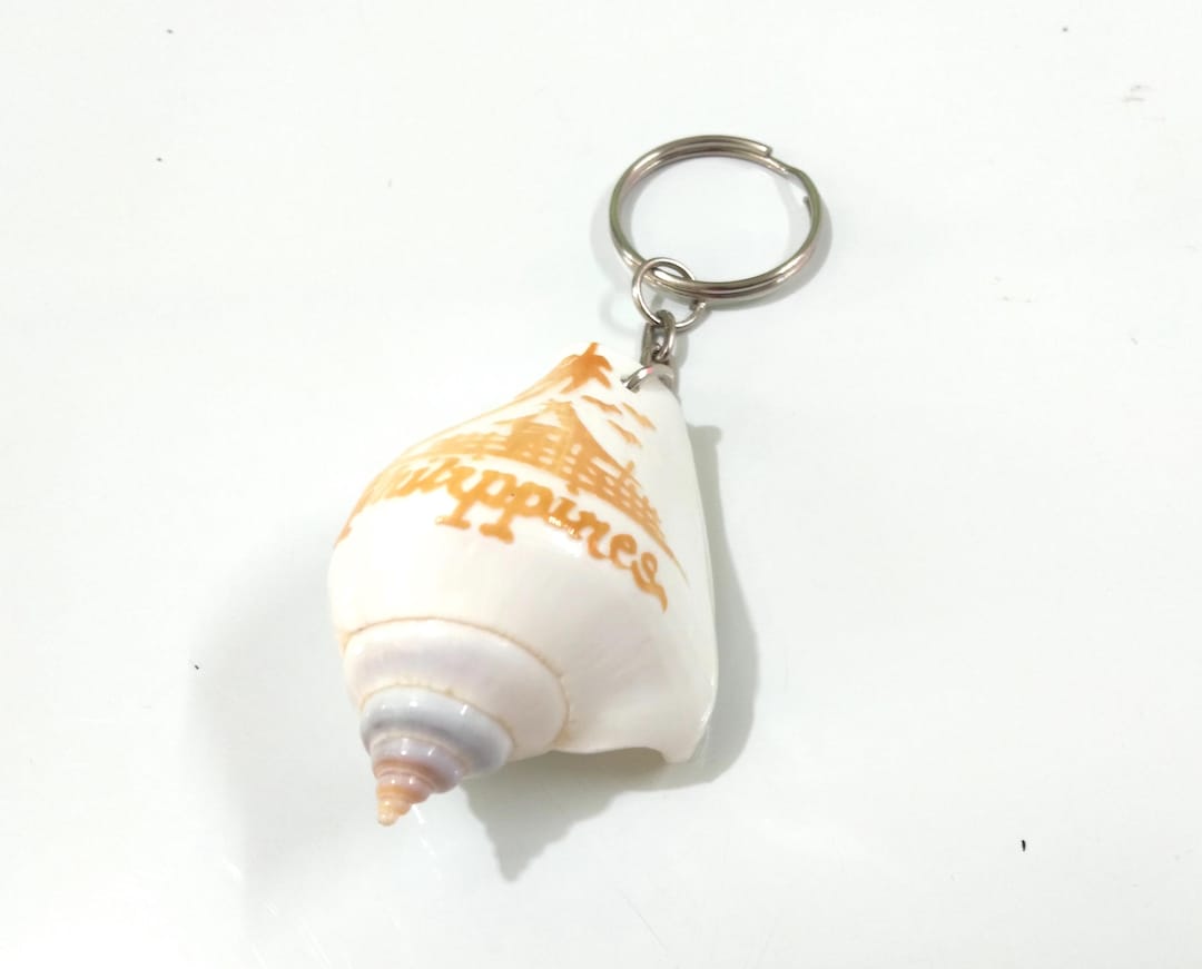 Seashell Keychain With Art Made in Philippines, Filipino Gifts, Unique ...