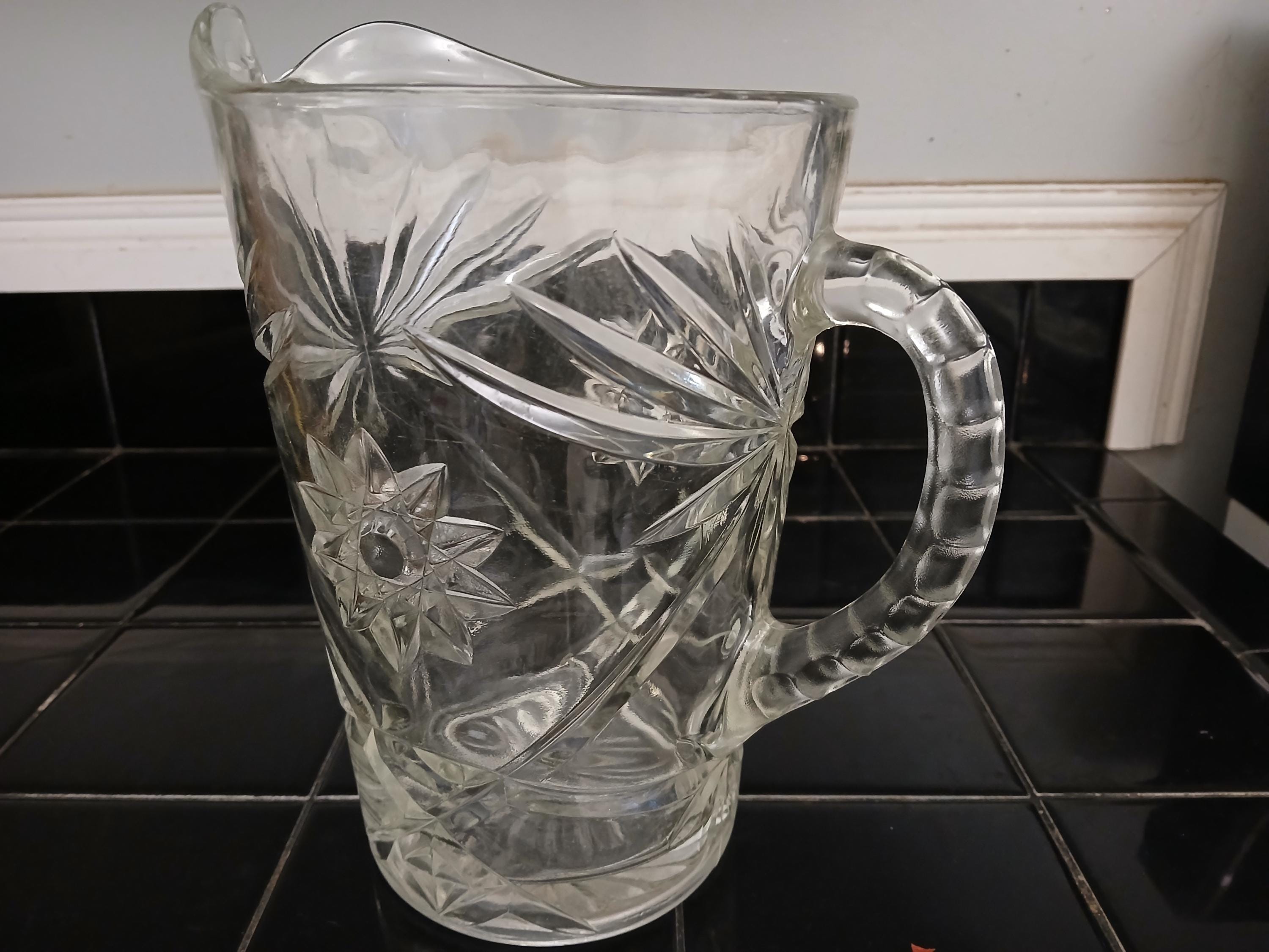 Vintage Anchor Hocking Star Prescut Star of David Clear Glass Large ...
