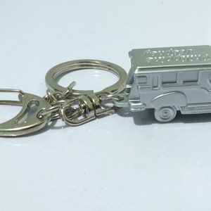 Jeepney Keychain Made in Philippines, Silver Jeepney Key Ring, Filipino ...