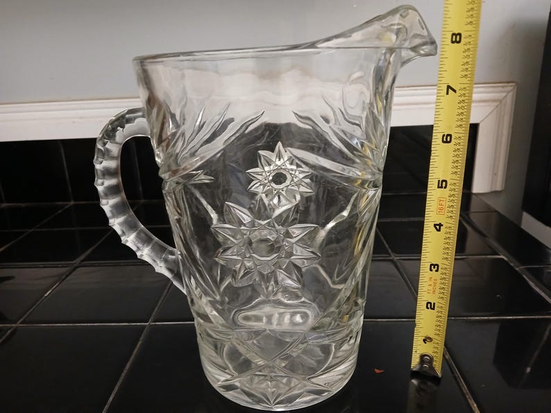 Vintage Anchor Hocking Star Prescut Star of David Clear Glass Large ...