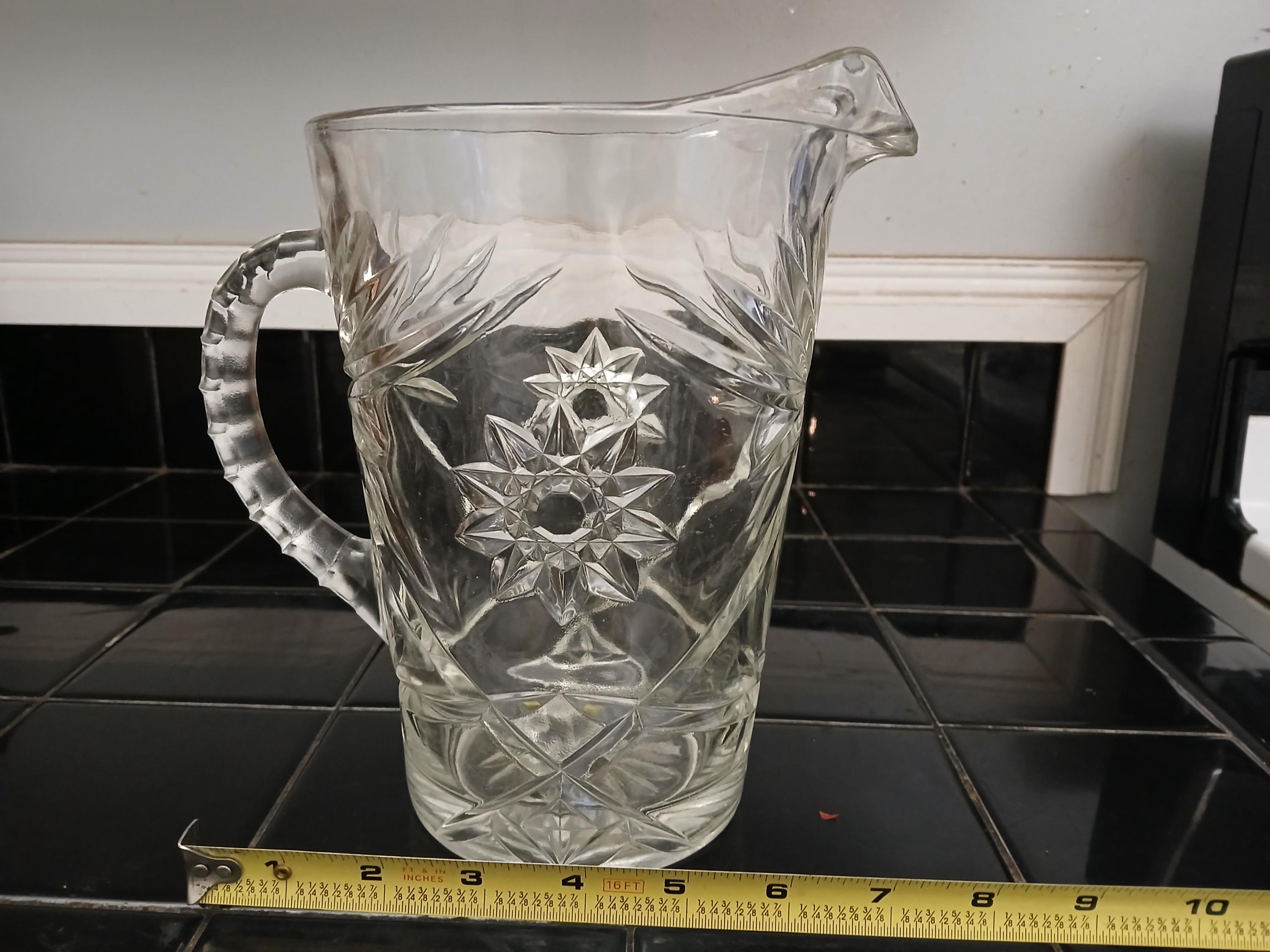 Vintage Anchor Hocking Star Prescut Star of David Clear Glass Large ...