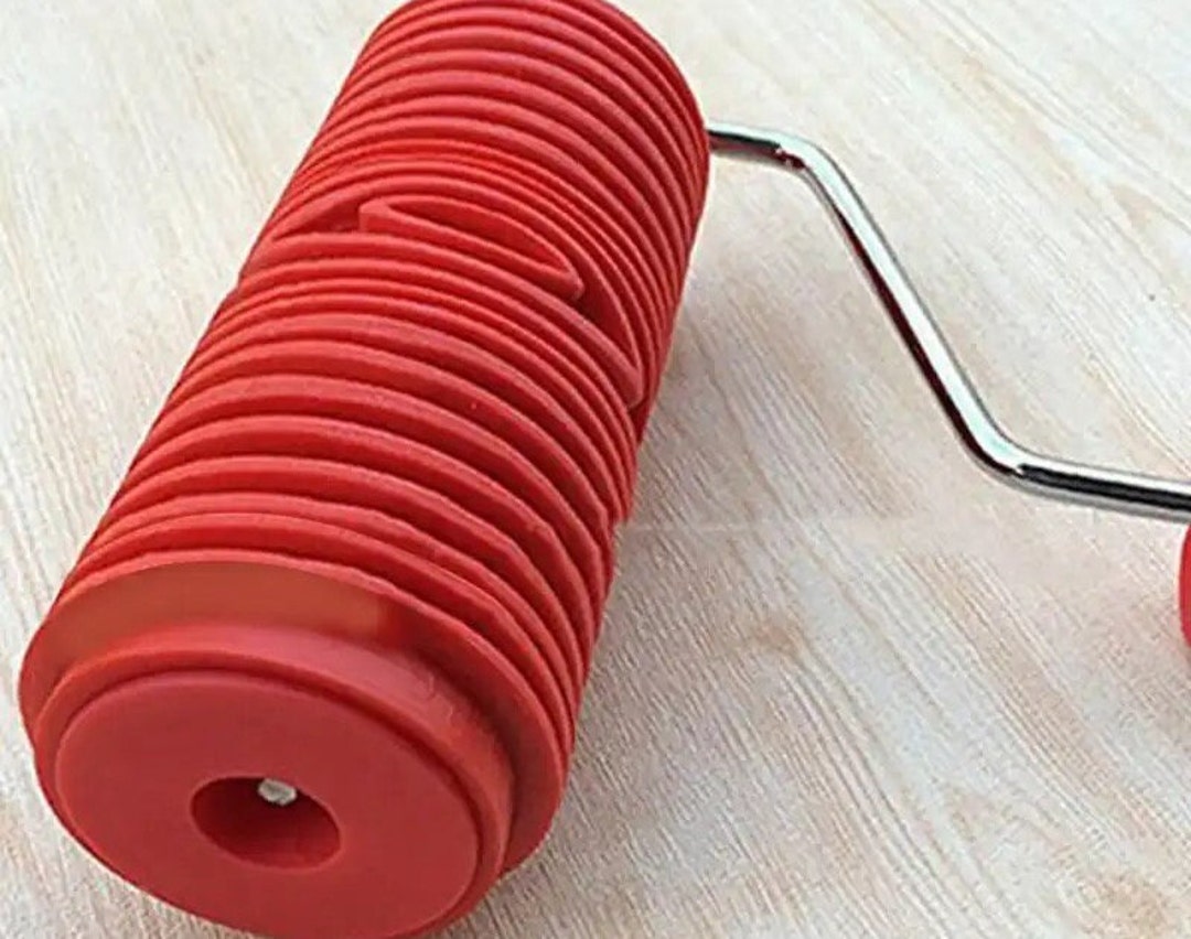 Wood Effect Roller With Handle - Imitation Wood Grain Tool - Rubber ...