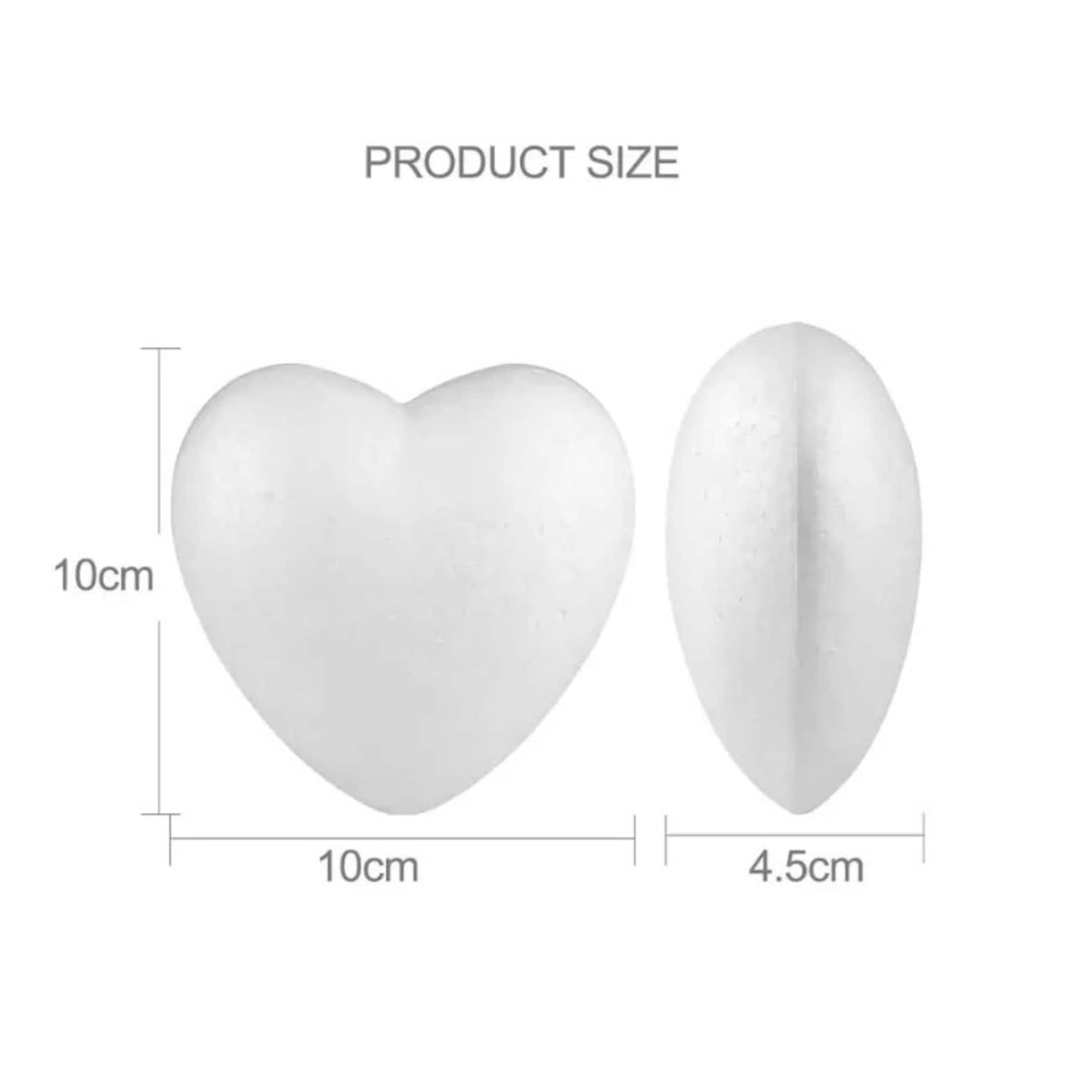 White Styrofoam Heart - White Polystyrene Foam Shapes - DIY Home Decor ...