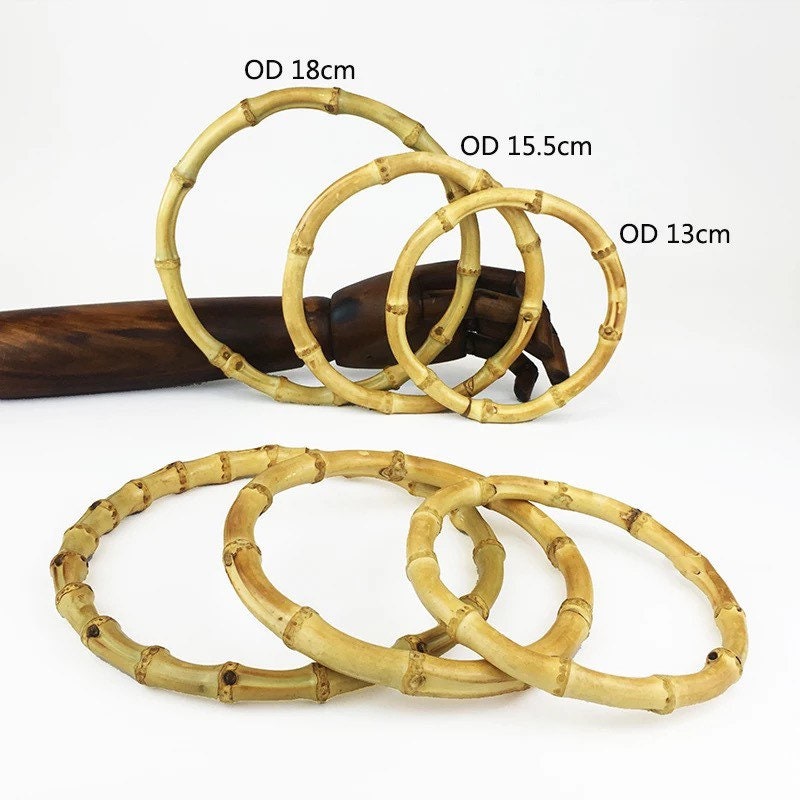 Natural Bamboo Rings 3-18cm Wood Bag Handles Macrame Craft - Etsy Australia