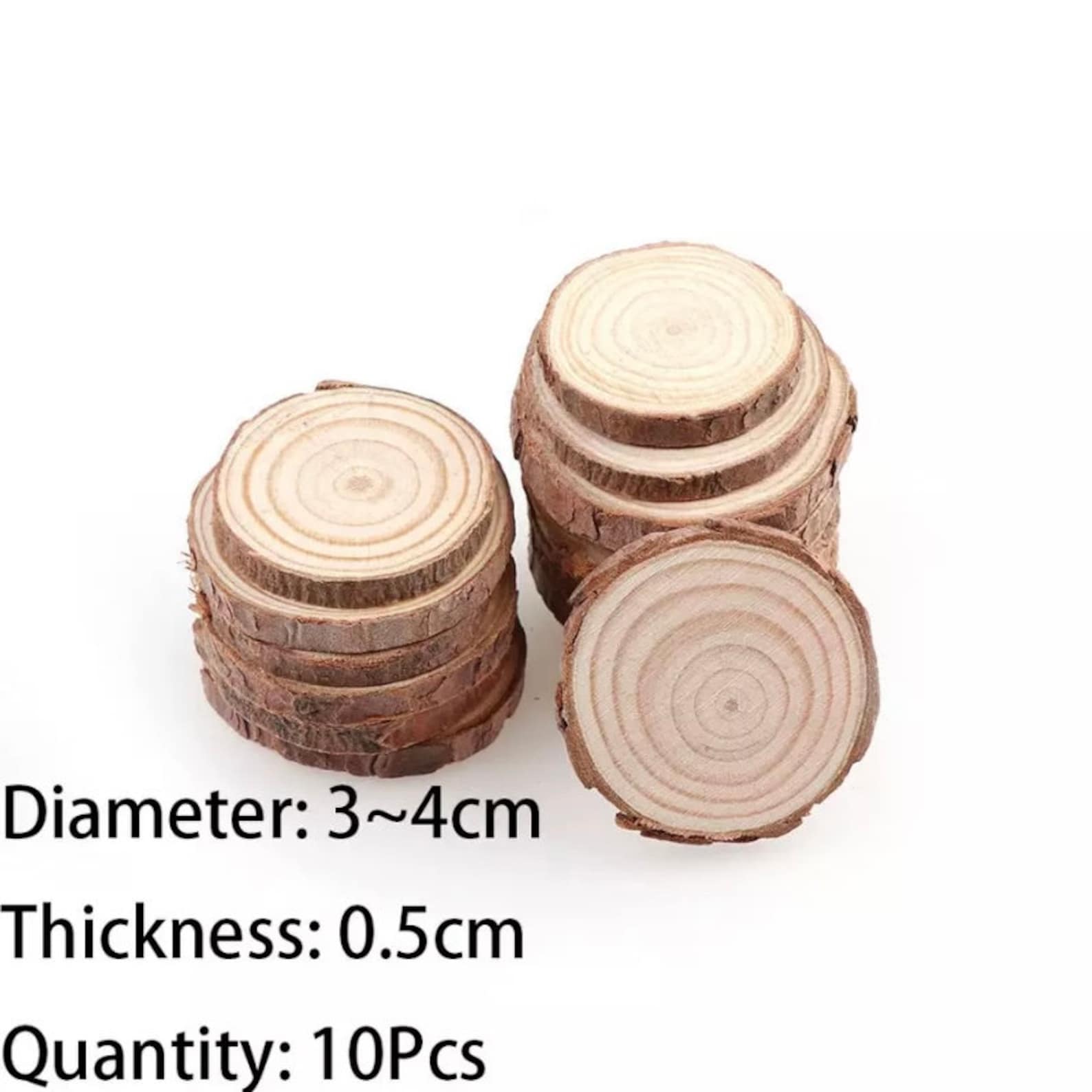 Natural Pine Wood Rounds Unfinished Wood Slices With Bark Log Discs ...