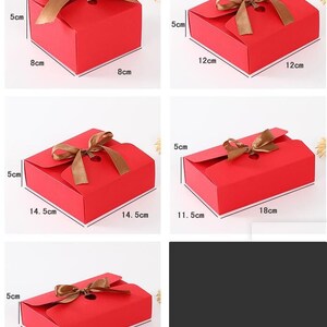30 Pack Gift Boxes With Ribbon - Christmas Kraft Boxes - Wedding ...