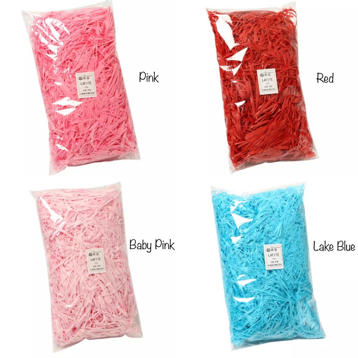 Coloured Shredded Paper - Gift Packaging - Box Filling Material - 24 ...