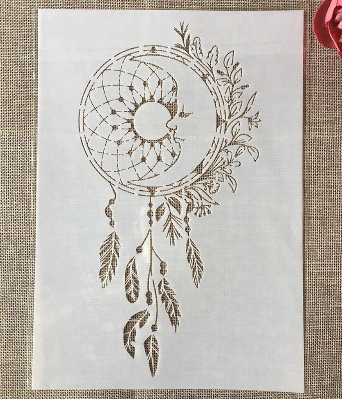 Dreamcatcher Wall Stencil Reusable Stencil DIY Home Decor | Etsy