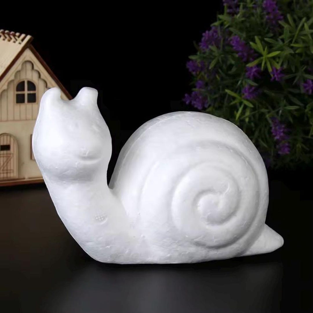 White Styrofoam Snail 13x10cm - Animal White Polystyrene Foam Shapes ...