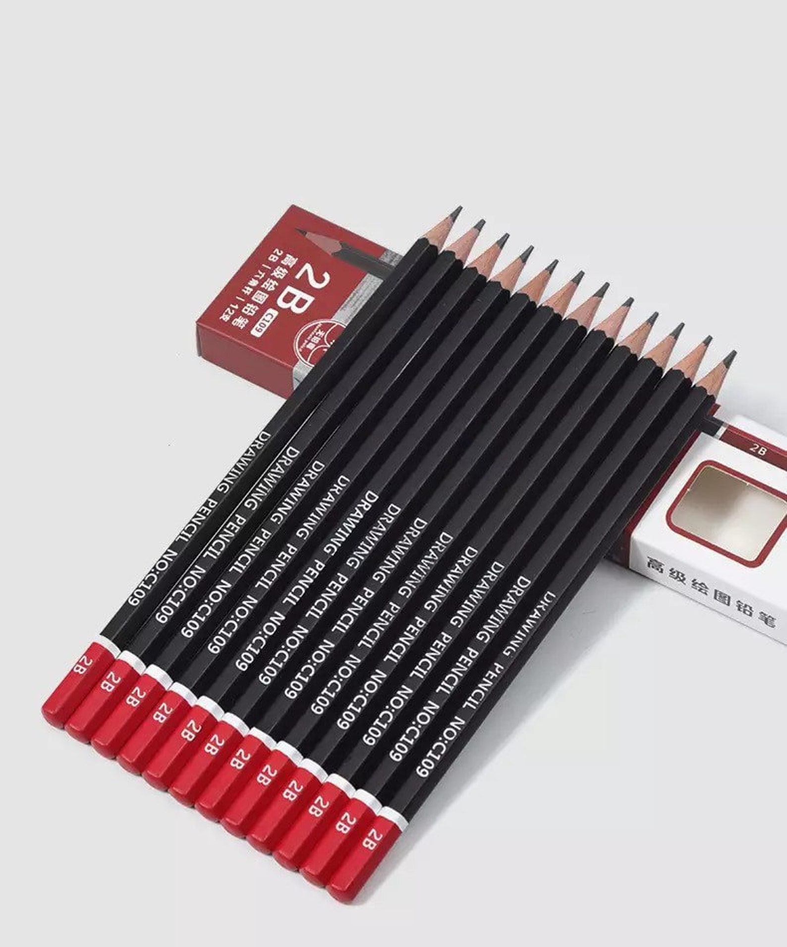 12 Pack Drawing Pencils 3H 2H HB 2B 3B 4B 5B 6B 8B 10B - Etsy