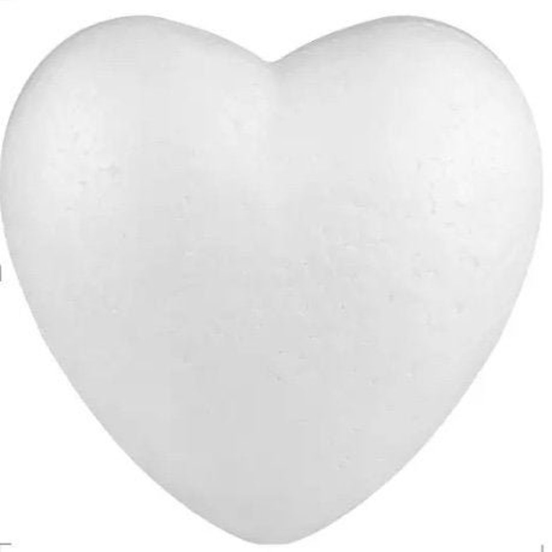 White Styrofoam Heart - White Polystyrene Foam Shapes - DIY Home Decor ...