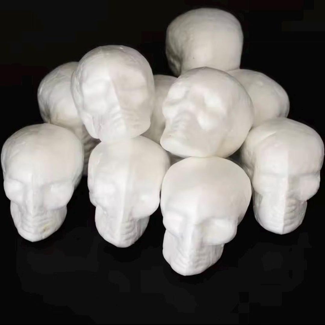 White Styrofoam Skulls 5.5cm - 10 Pack - Halloween Polystyrene Foam Shapes - DIY Craft - Etsy