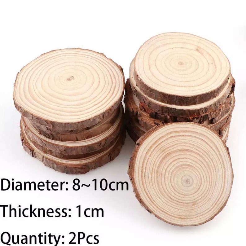 Natural Pine Wood Rounds Unfinished Wood Slices With Bark - Etsy