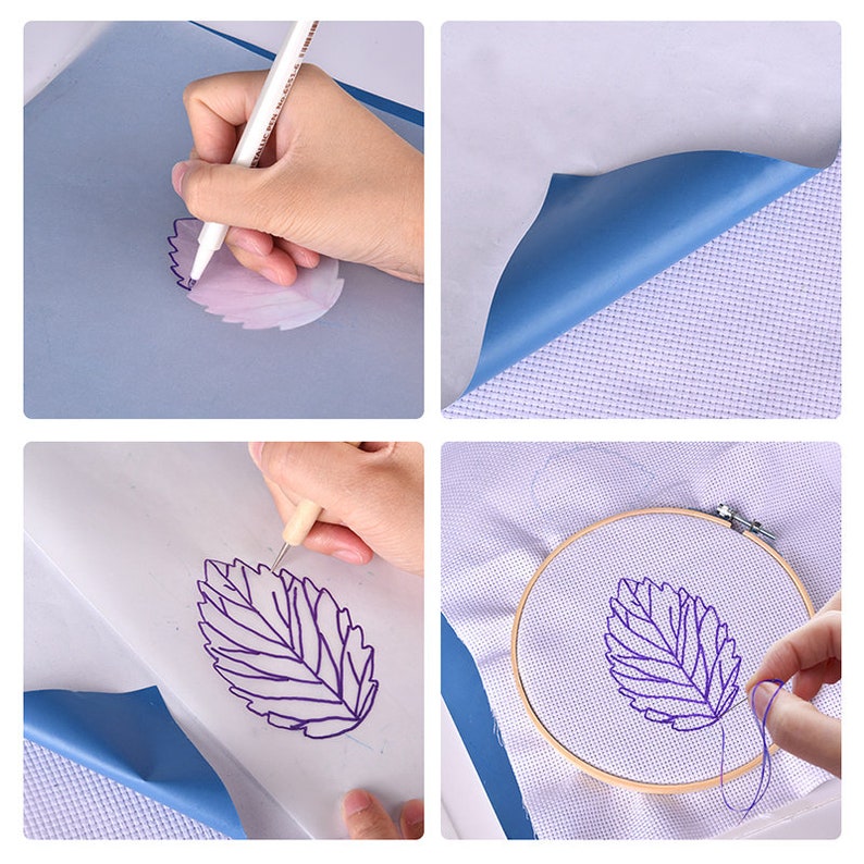 10 Pack Embroidery Transfer Paper - Pattern Transfer - Water Soluble ...