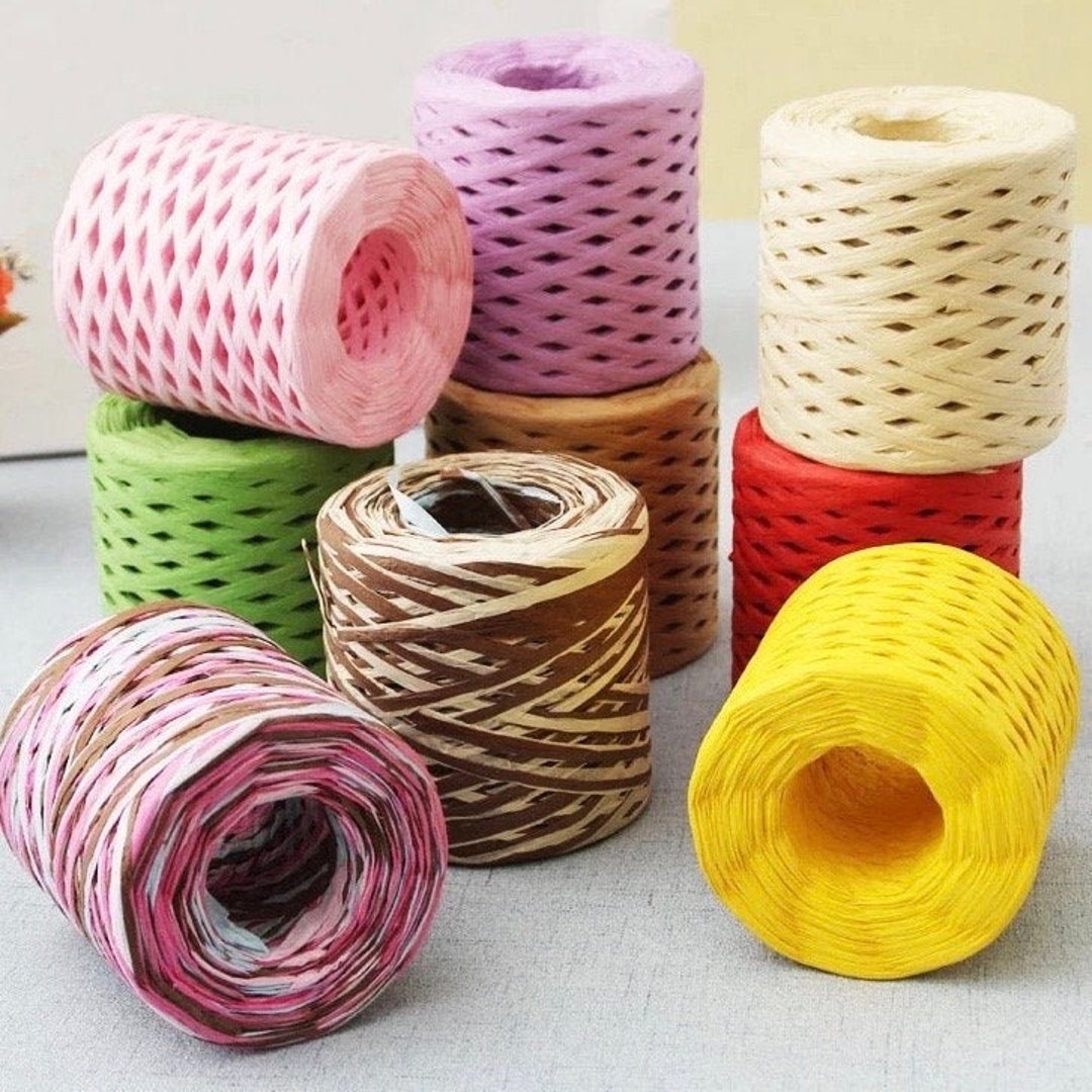 Coloured Raffia Ribbon 200m - Party Decorating Supply - Gift Wrapping ...