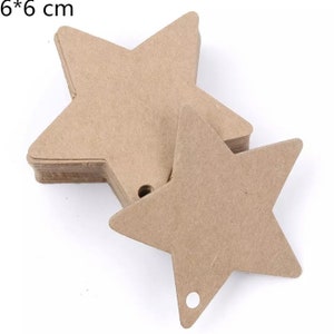 Christmas Gift Tags Gift Wrapping Labels 50 Pack Stars - Etsy
