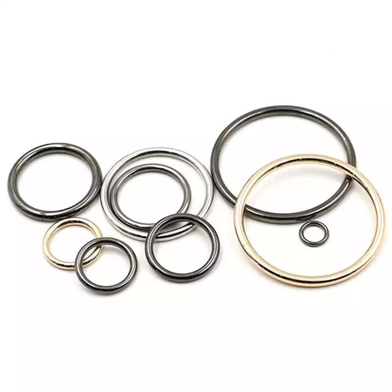 10pcs Metal O Rings 15-50mm 0.6-2in Gold Silver Black - Etsy