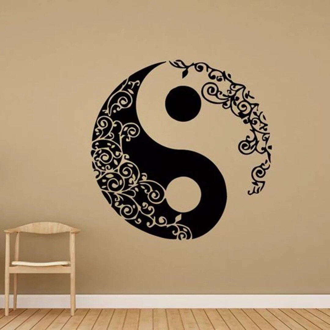 Yin Yang Wall Decal – Vinyl Wall Sticker – Removable Wall Art for Home ...