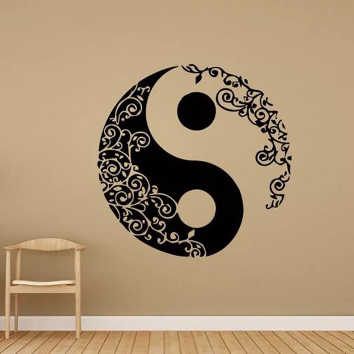Yin Yang Wall Decal Vinyl Wall Sticker Removable Wall Art | Etsy