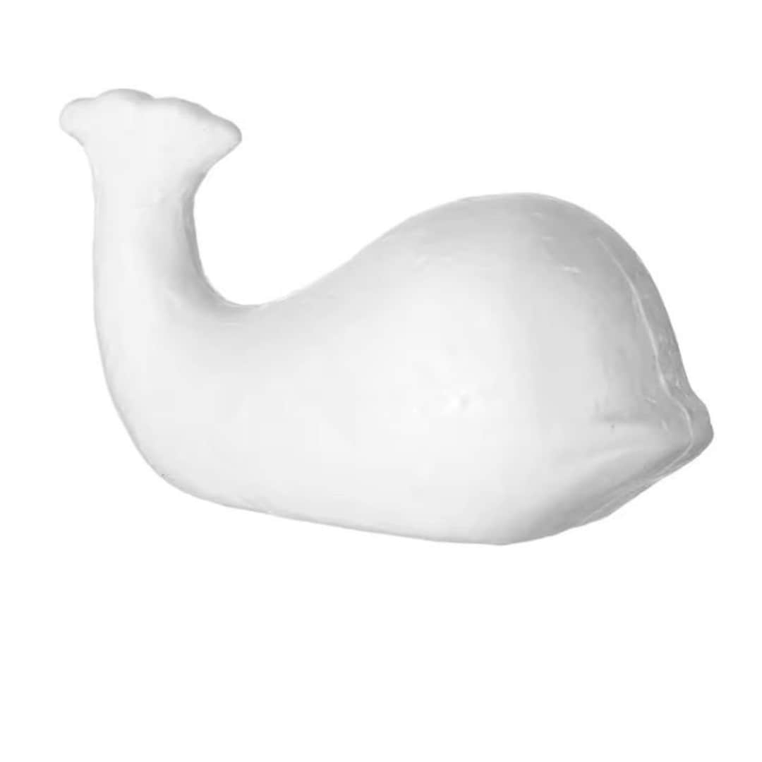 White Styrofoam Whale 15x9cm - Animal White Polystyrene Foam Shapes ...