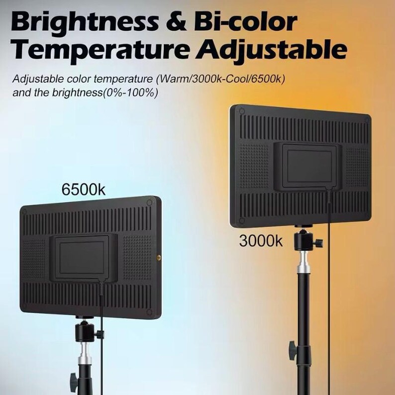LED Photography Light With Tripod – Adjustable Brightness and Color ...