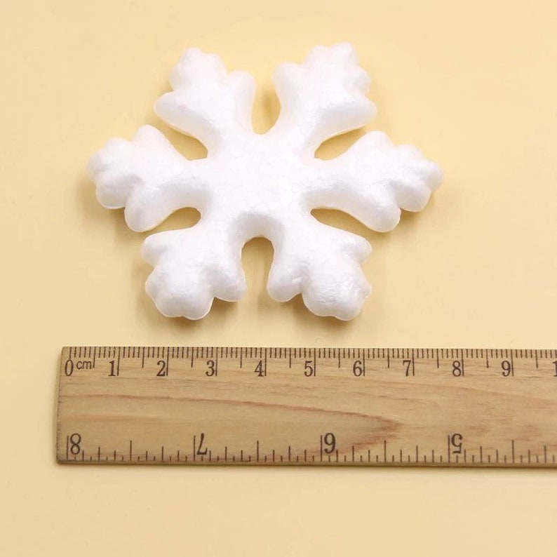 10 Pack White Styrofoam Snow Flakes White Polystyrene Foam - Etsy
