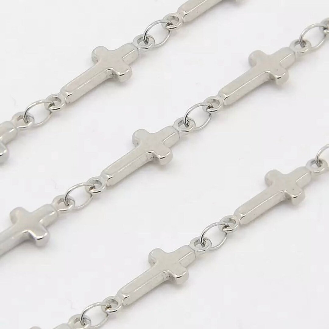 Cross Link Chain 10m Stainless Steel Jewellery Making - Etsy