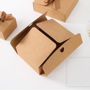 30 Pack Gift Boxes With Ribbon - Christmas Kraft Boxes - Wedding ...