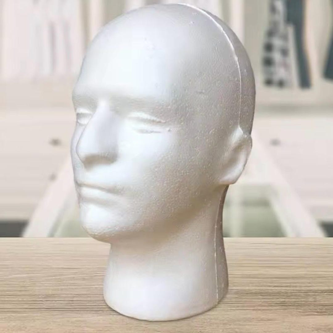 White Styrofoam Male Mannequin Head 28cm - Hat, Sunglasses Display - Etsy