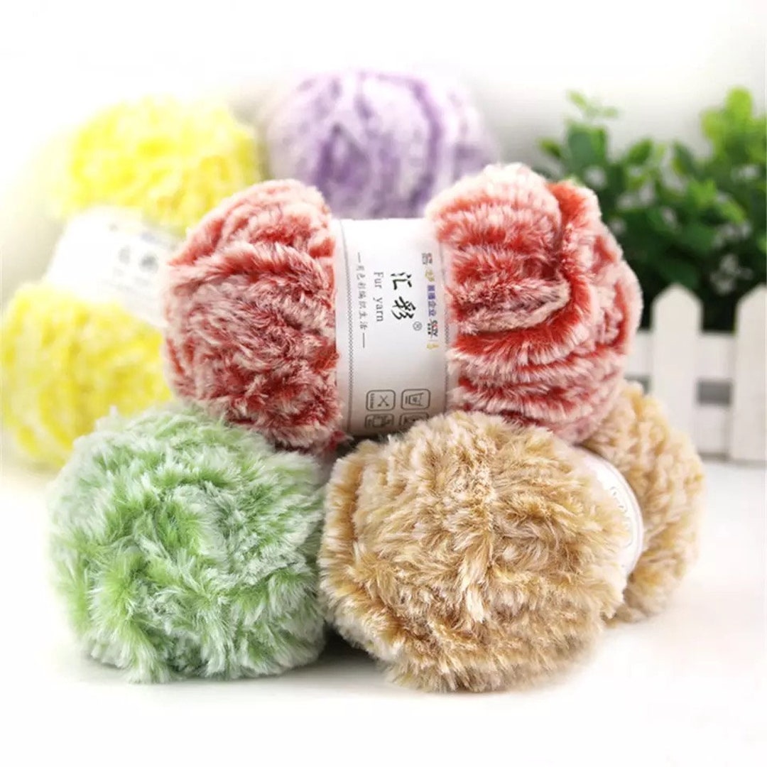 Super Soft Fur-like Yarn - 50g Knitting Yarn - 12 Colours - Etsy