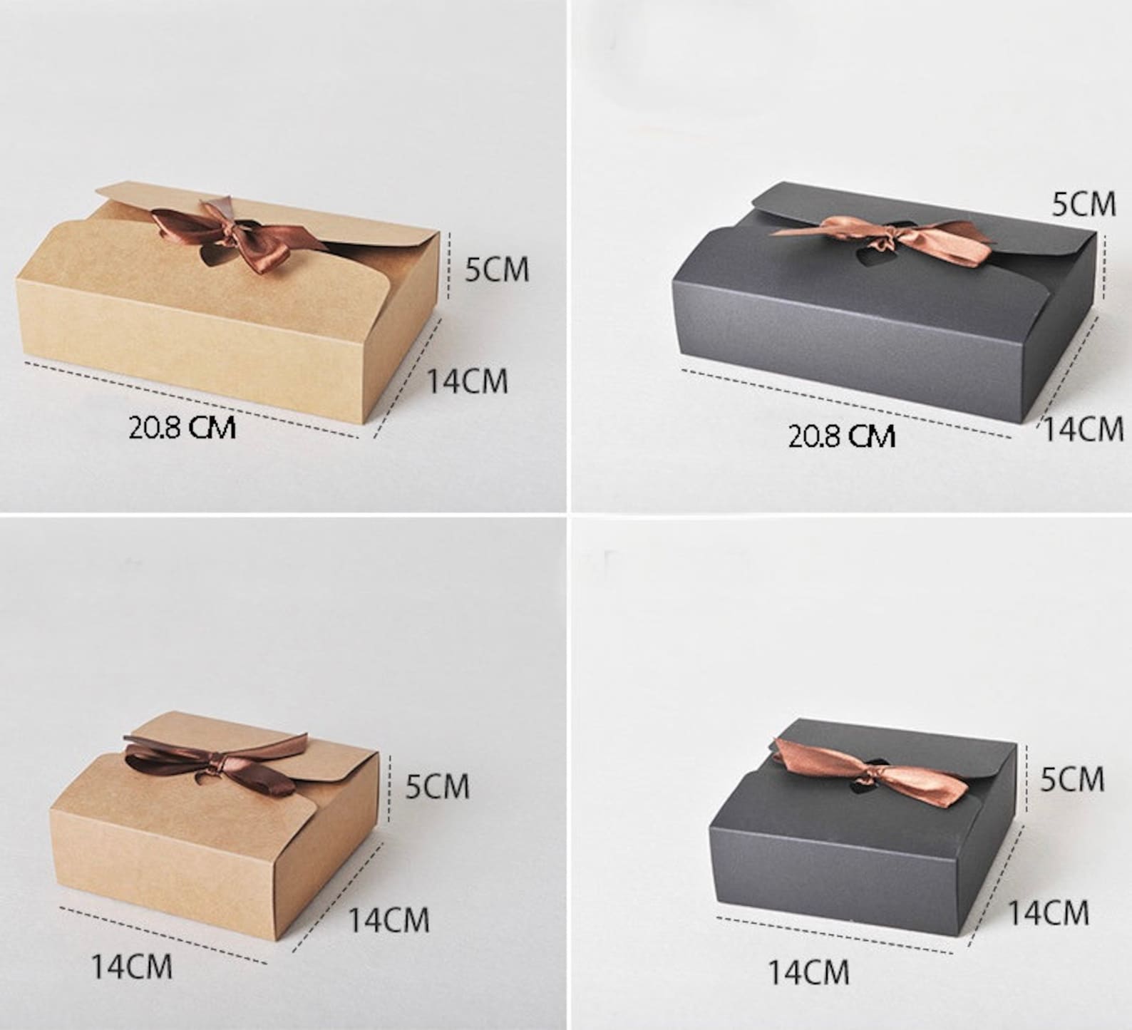 30 Pack Gift Boxes With Ribbon Christmas Kraft Boxes 4 - Etsy