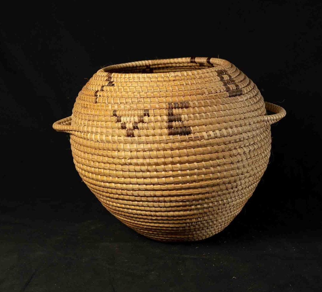 Handmade African Basket / 1970's African Art / Handwoven Basket Art ...